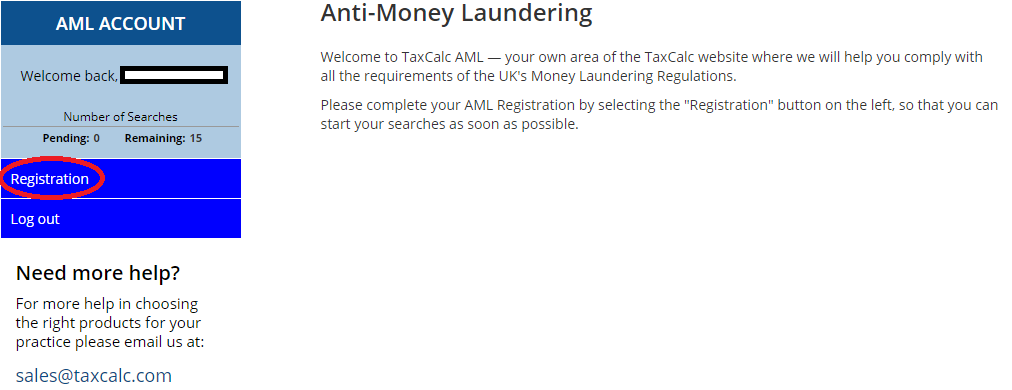How to register for the Anti Money Laundering (AML) service? - Knowledge Base - TaxCalc